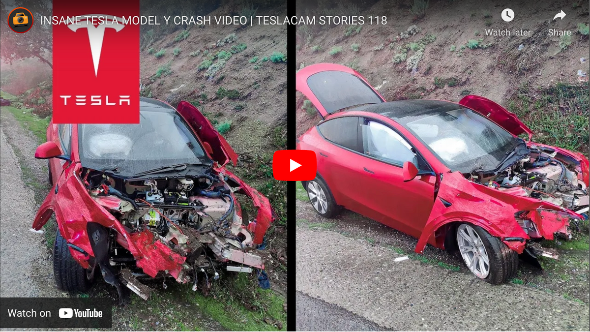 INSANE TESLA MODEL Y CRASH VIDEO | TESLACAM STORIES 118 – EVANNEX ...