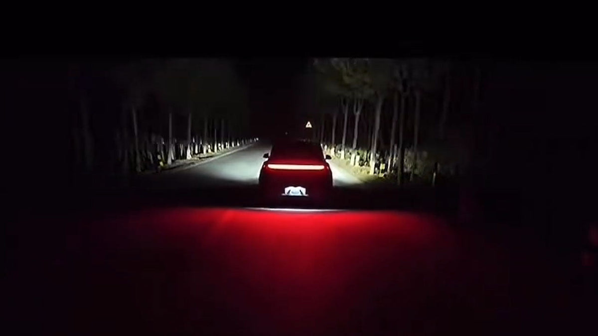 Witness the Tesla Model Y rear light bar create a Tesla 'T' in the dar ...