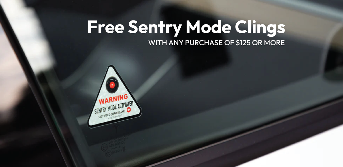 Free Set of 4 Sentry Mode Clings! – EVANNEX Aftermarket Tesla Accessories
