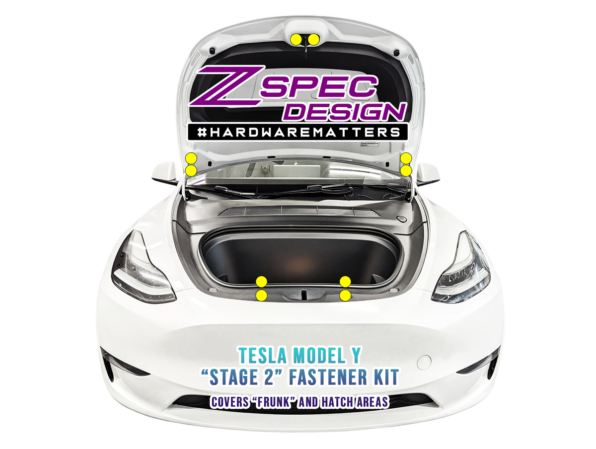 ZSPEC "Stage 2" Dress Up Bolts® Fastener Kit for the Tesla Model Y, Gr ...